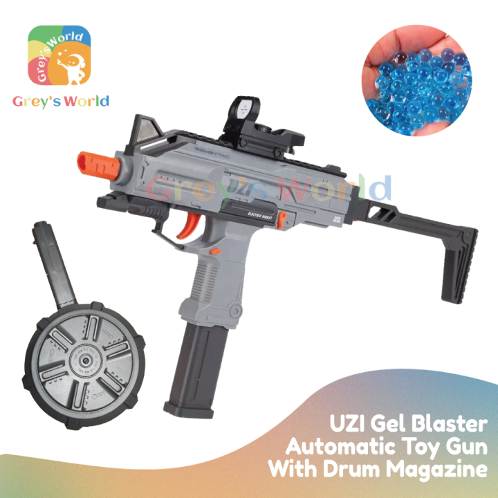 UZI Gel blaster, automatic function, auto feed magazine, 7.4V battery ...