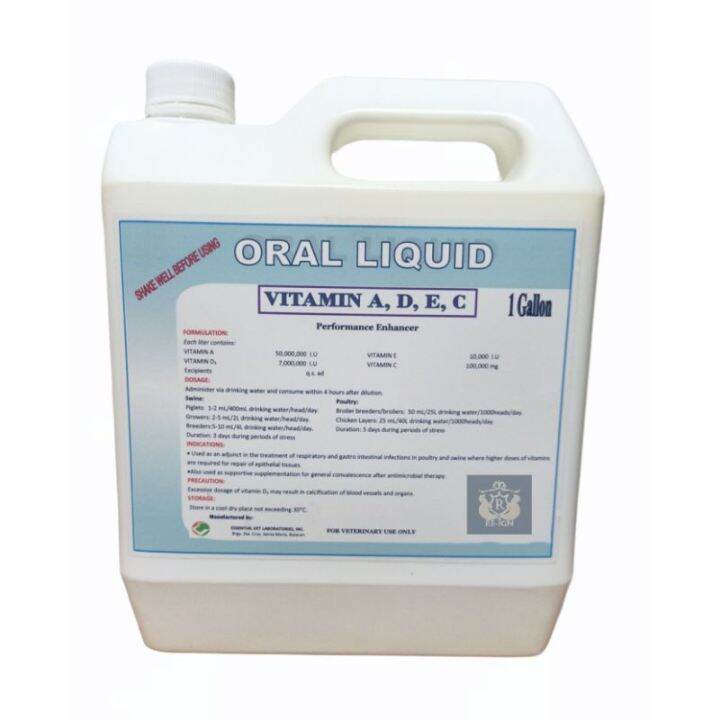 VITAMIN ADEC 1 GALLON * 4 LITERS * ( ESSENTIAL VET LABORATORIES INC ...