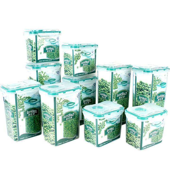 Leyi multi-grain dry goods storage box sealed jar noodle box plastic ...