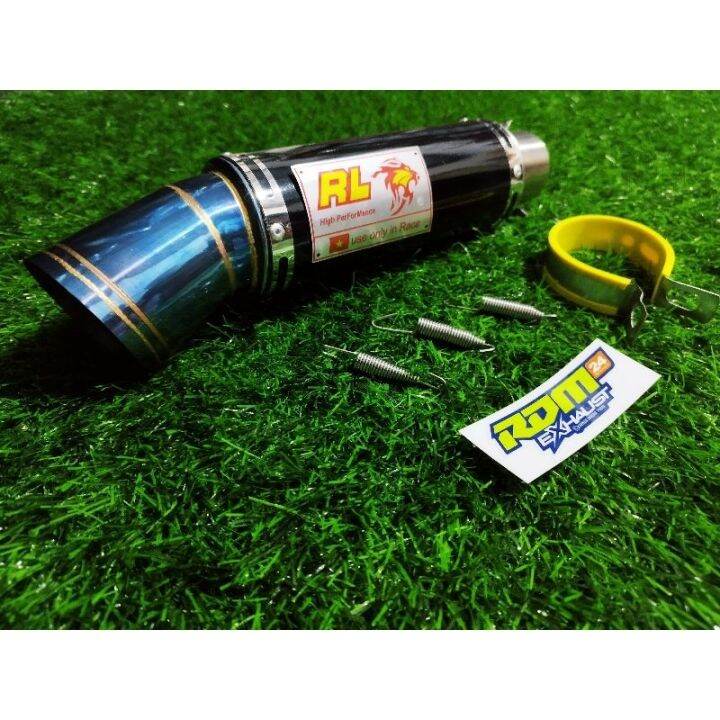 Red Leo Exhaust pipe canister only big elbow open pipe Daeng sai4 GP ...