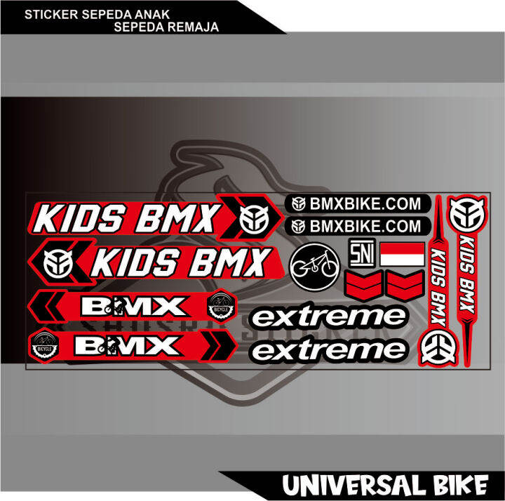 STIKER STRIPING SEPEDA ANAK SEPEDA BMX / VARIASI SEPEDAH ANAK BIKE LIS ...