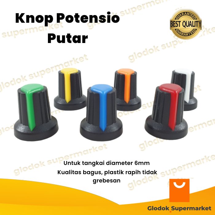 Knop Potensio Putar Warna Knop Tutup Potensiometer Kualitas Bagus | Lazada Indonesia