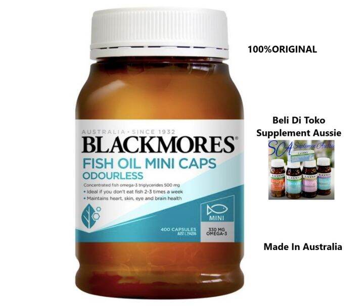 Blackmores Odourless Fish Oil Mini Caps - 400 caps | Lazada Indonesia