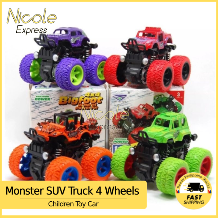 Monster Inertia SUV Truck Car 4 Wheels Durable Friction Powered Car ...