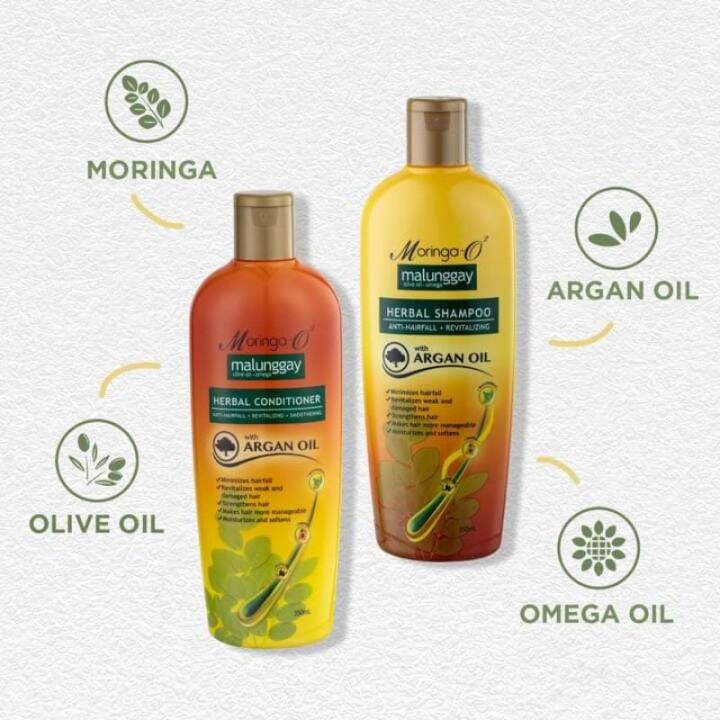 Moringa-O2 Herbal Shampoo and Conditioner With Argan oil | Lazada PH