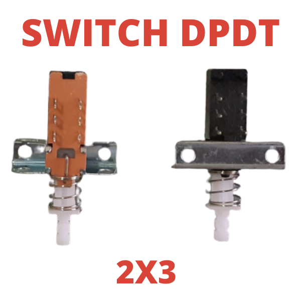 SWITCH DPDT 2x3 (1 biji) SAKLAR PENCET SWIT SWIFT 2 x 3 TOMBOL PUSH ...