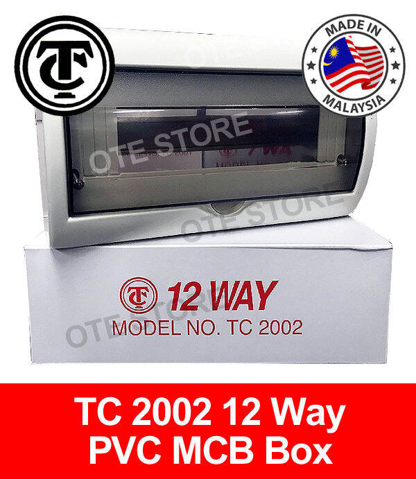 TC 2002 12 WAY PVC MCB BOX (Made in Malaysia) | Lazada
