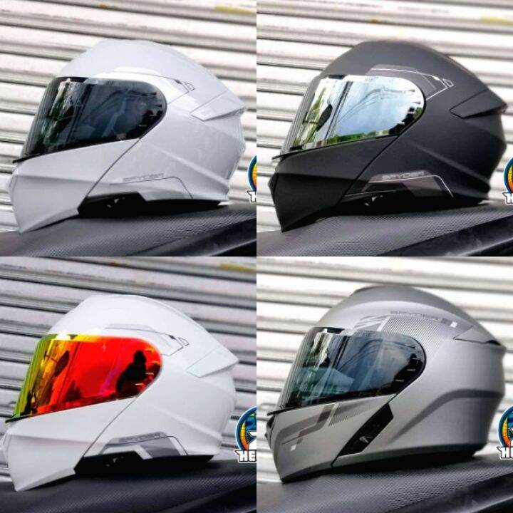 SPYDER ARROW / FORCE MODULAR HELMET - FREE LENS motorcycle led ...