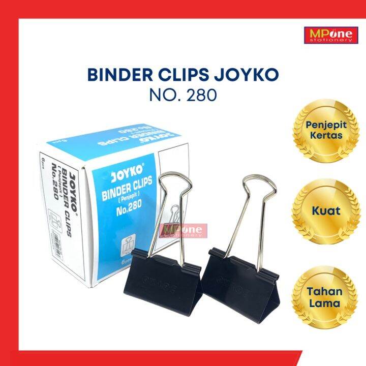 Binder Clips Joyko No. 280 / Penjepit Kertas Joyko No. 280 / Binder ...