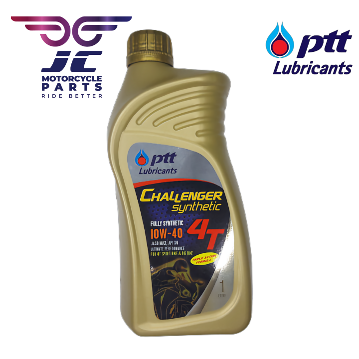 PTT CHALLENGER SYNTHETIC 4T 1L FULLY SYNTHETIC ENGINE OIL 10W-40 JASO ...