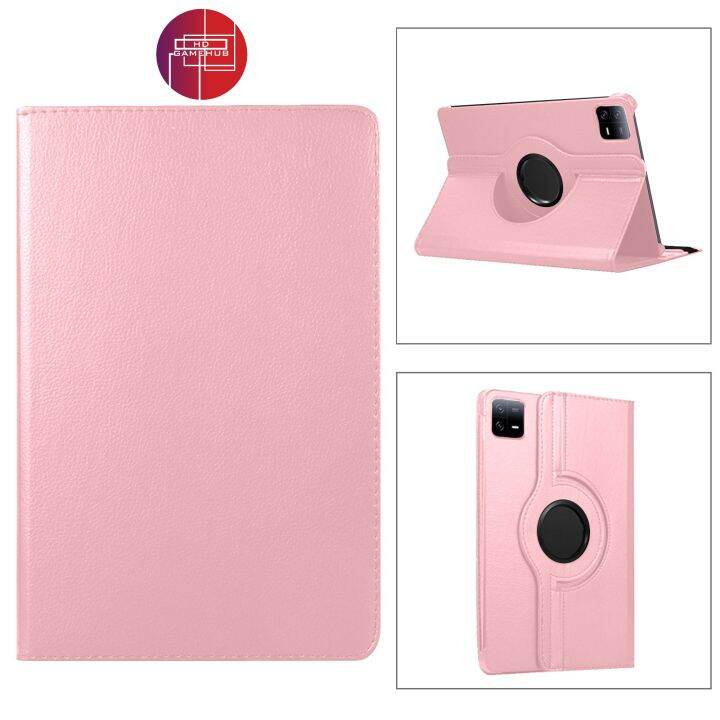 Xiaomi Pad 6 Pro Leather Cover Case 360 Rotate (Rose Pink) Mi Pad 6 Pro ...