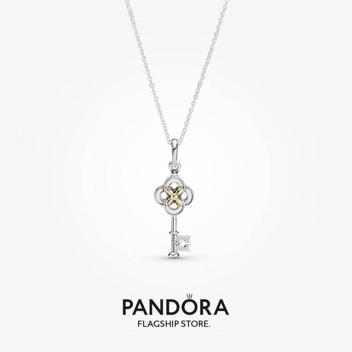 2022 New Original Pandoras Women Two-tone Key & Flower Necklace | Lazada PH
