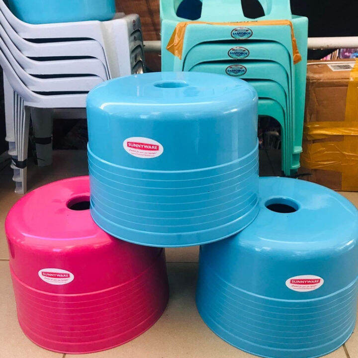 Sunnyware Round Plastic Bangkito / Plastic Stool Chair /Plastic Upuan ...