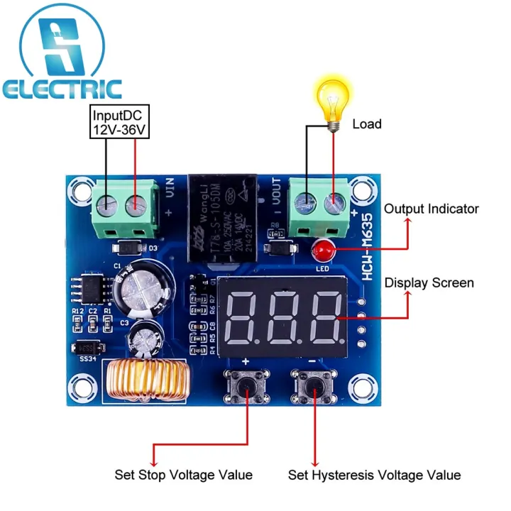 Digital Low Voltage Protector Disconnect Switch Cut Off 12V Over ...