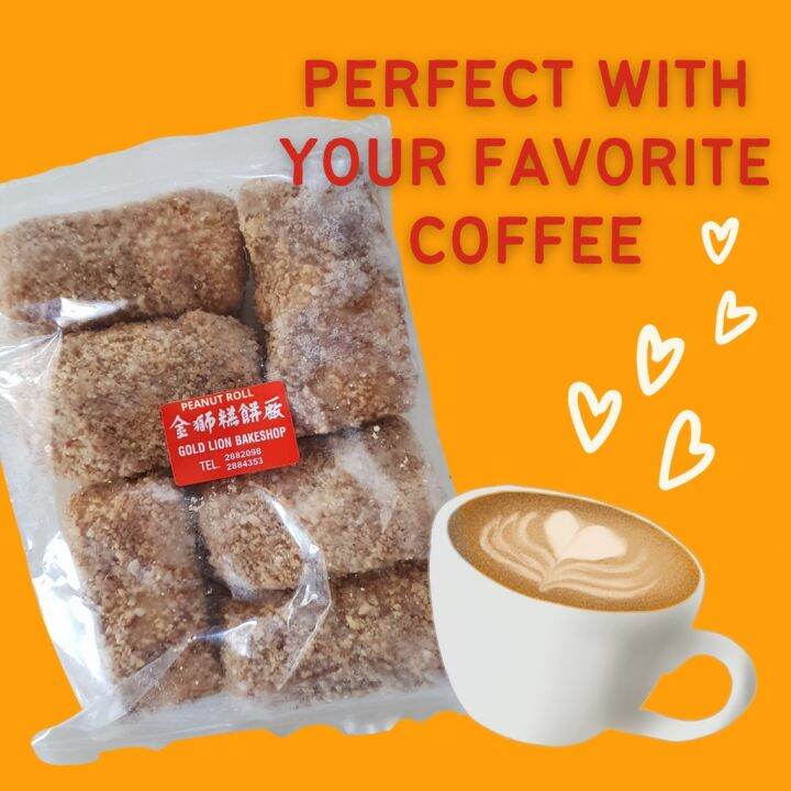 choco chip Gold Lion Bakeshop Peanut Roll Ampao Lowa Authentic Snack ...