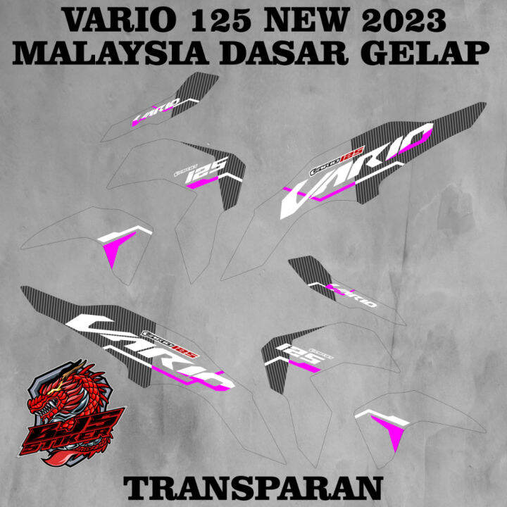 cod / stiker transparan uv / transparan uv sticker / decal stiker striping transparan VARIO 125 ...