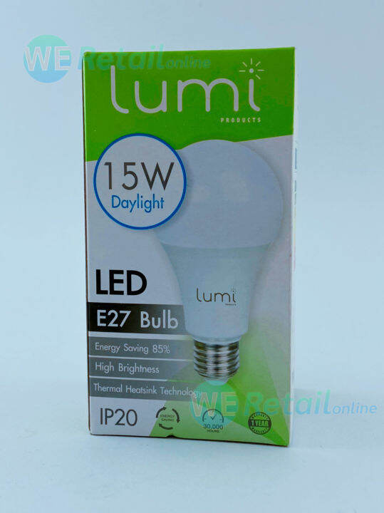 หลอดไฟ LED Bulb 15W E27 แสงขาว Lumi | Lazada.co.th