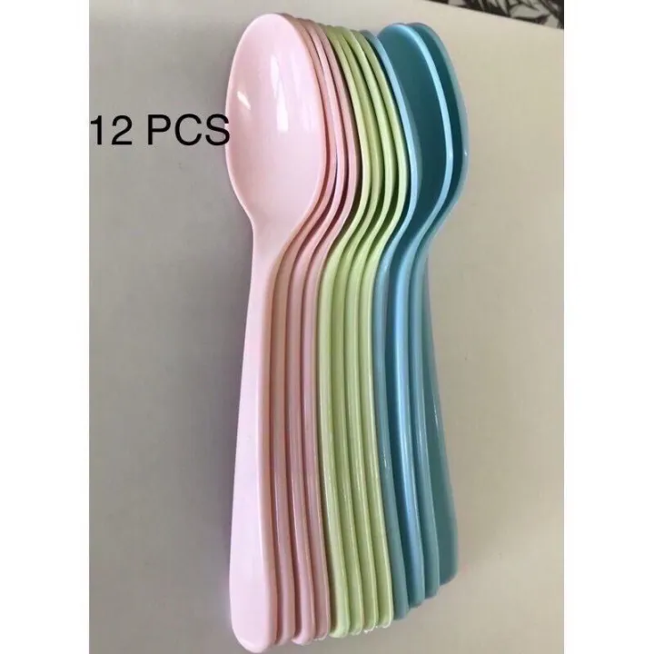 【Ready Stock 】12 Pcs Sudu Plastik Tebal Warna Cantik | Lazada