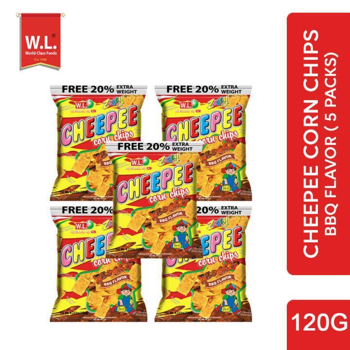 WL FOODS Cheepee Corn Chips 120g x 5's | Lazada PH
