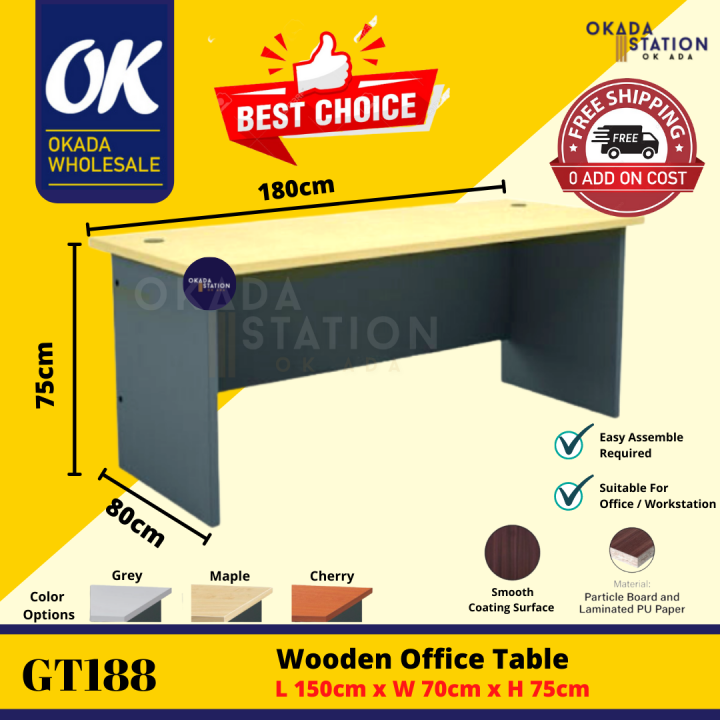 OKADA GT188 Office Table / Meja Belajar / Study Table Desk / Meja Study ...