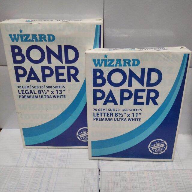 Wizard bond paper sub 20 Short / Long / A4 | Lazada PH