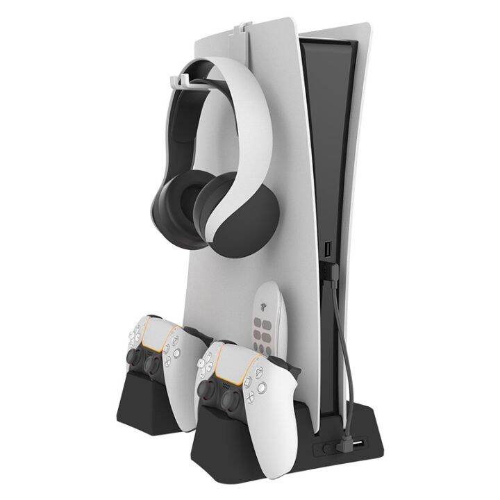 ♈ ♟ 2022 New PS5 Vertical Stand Cooler Cooling Fan Headphone Holder ...