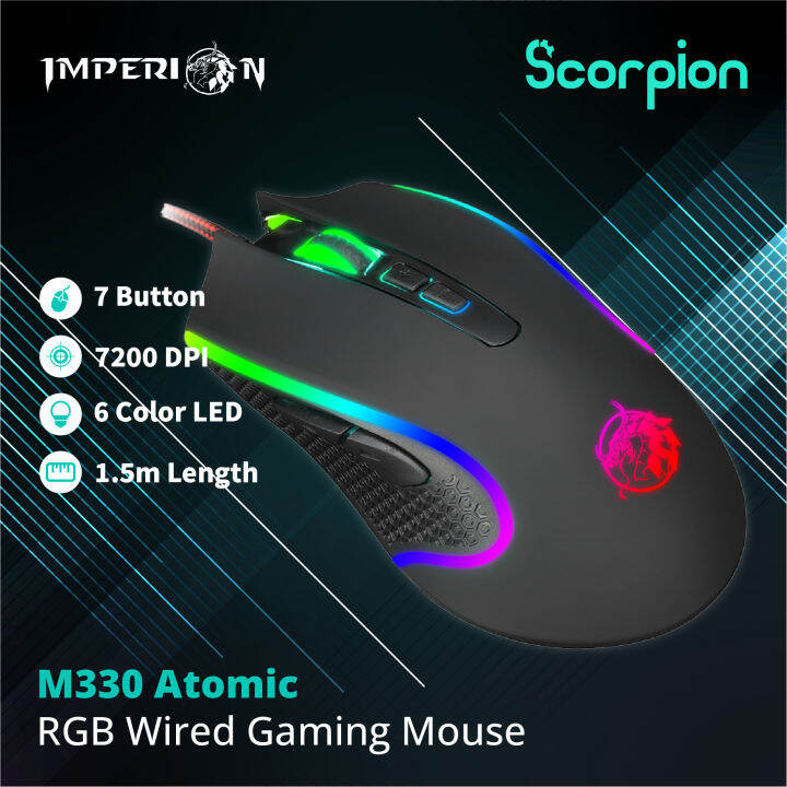 Imperion M330 Atomic RGB Wired Gaming Mouse | Lazada