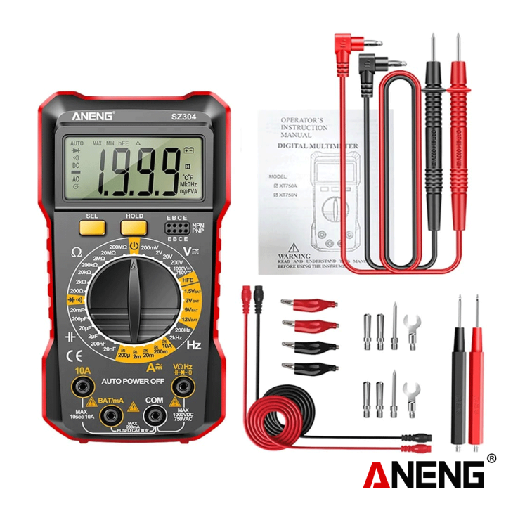 Aneng SZ304 Pro Multimeter Professional Pengukur Arus Listrik Hz Diode ...