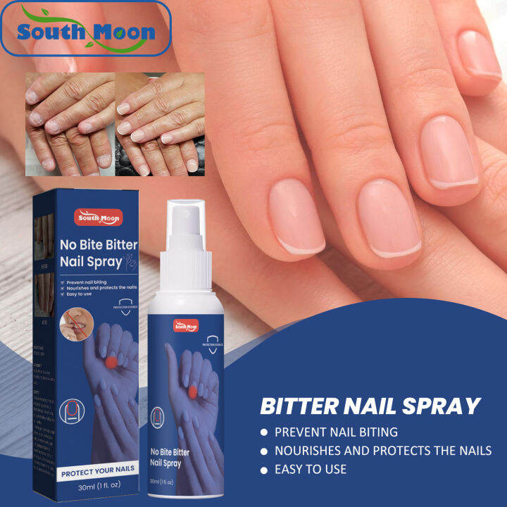 South Moon No Bite Bitter Nail Spray Anti-Biting Repair Cuticle Biting ...