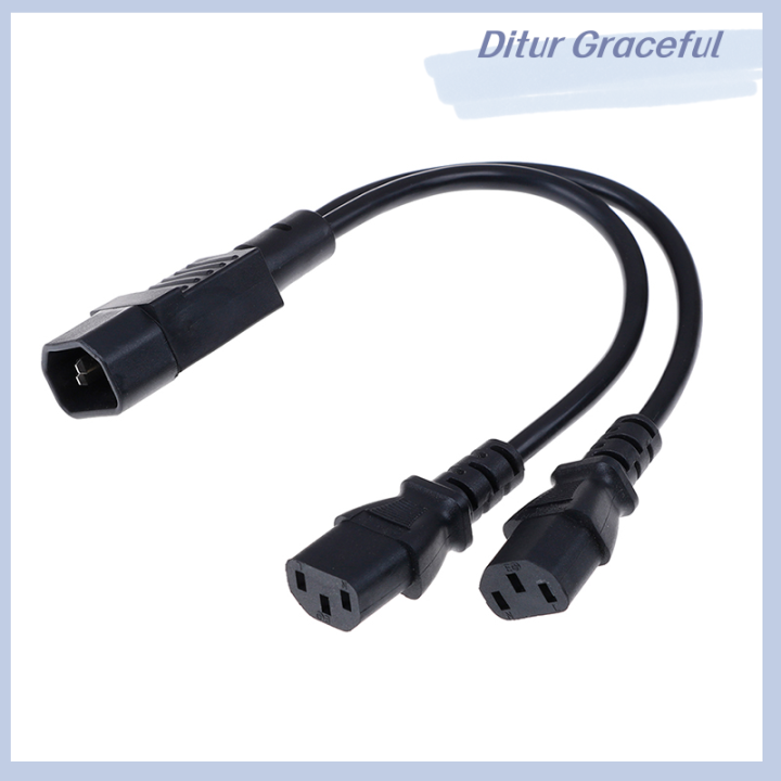 Ditur UPS server C14 to C13 Y splitter extension cable PDU.PSU power ...