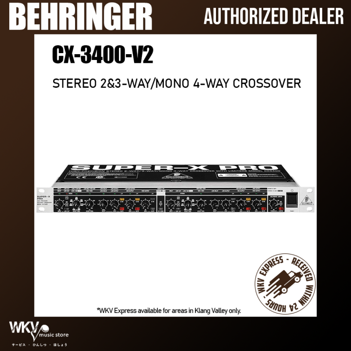 Behringer Super-X Pro CX3400 V2 2-/3-way Stereo, 4-way Mono Crossover ...
