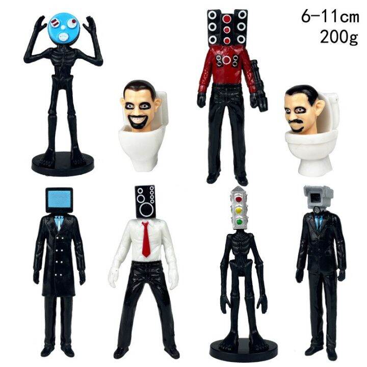6-12pcs Skibidi Toilet Man Camera Man Figure TV Speaker Man Model ...