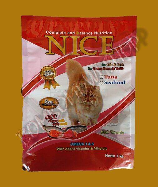MAKANAN KUCING MEREK NICE ADULT KEMASAN 1KG | Lazada Indonesia