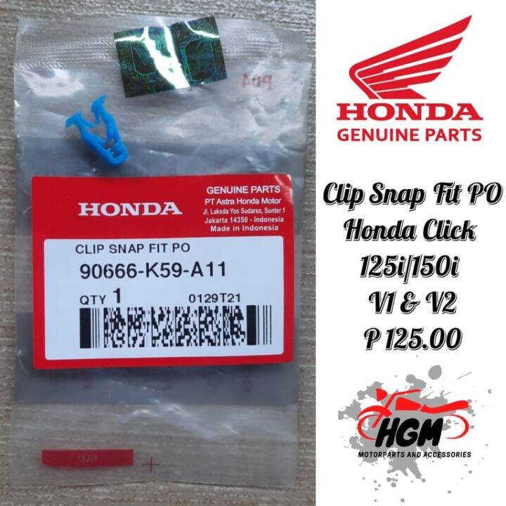 CLIP SNAP FITTING (BLUE WHITE) HONDA CLICK 125i150i V1 V2 (90666-K59 ...