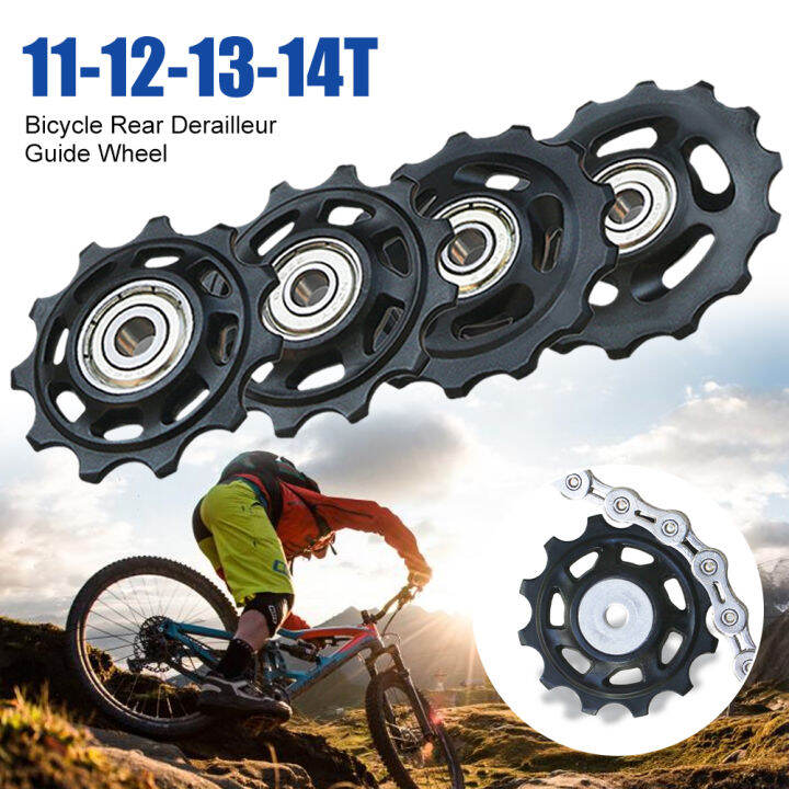 TOOPRE 11T/12T/13T/14T MTB Bicycle Rear Derailleur Guide Wheel Steel Bearing Road Bike Pulley ...