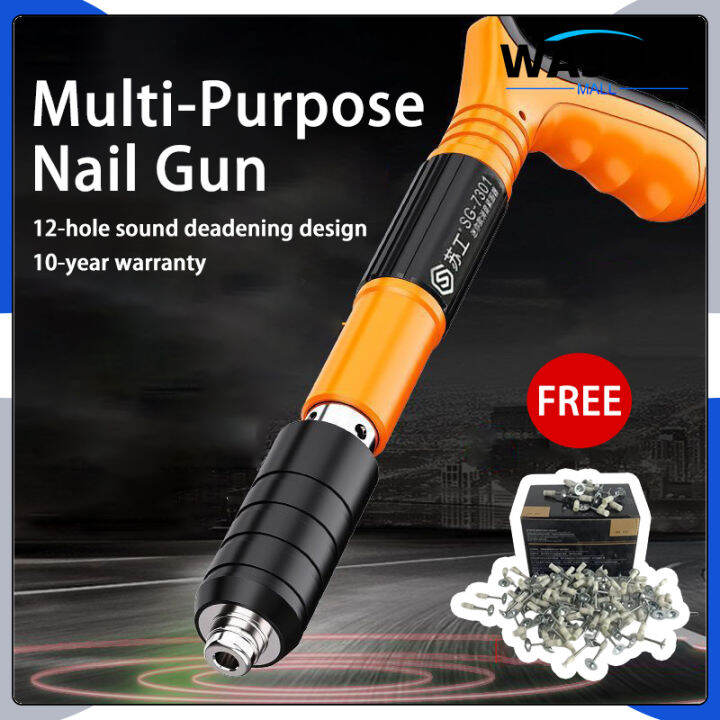 WASSUP Original 100PCS Steel Nail Gun Manual Mini Rivet Ceiling Wall ...