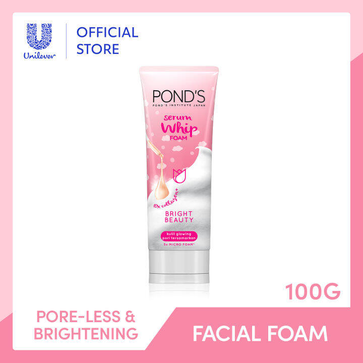 Ponds Whip Facial Foam Sabun Muka Bright Beauty With 10X Collagen Serum ...