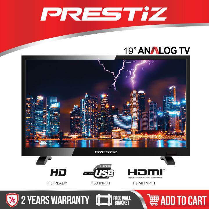 PRESTIZ 19" LED Analog TV or Computer Desktop PC Monitor for game or ...