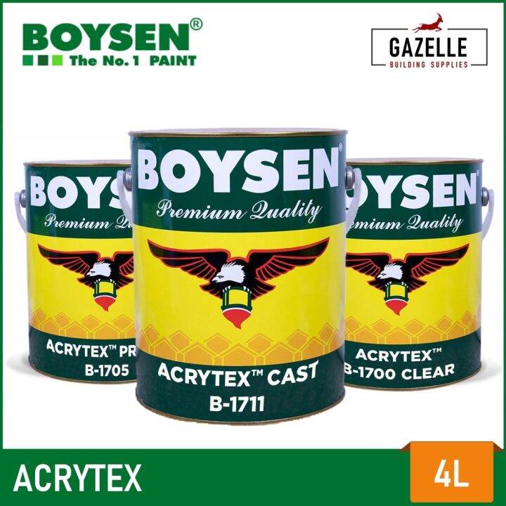 Boysen Acrytex Acrylic Solvent Based Coating Cast / Clear / Primer ...