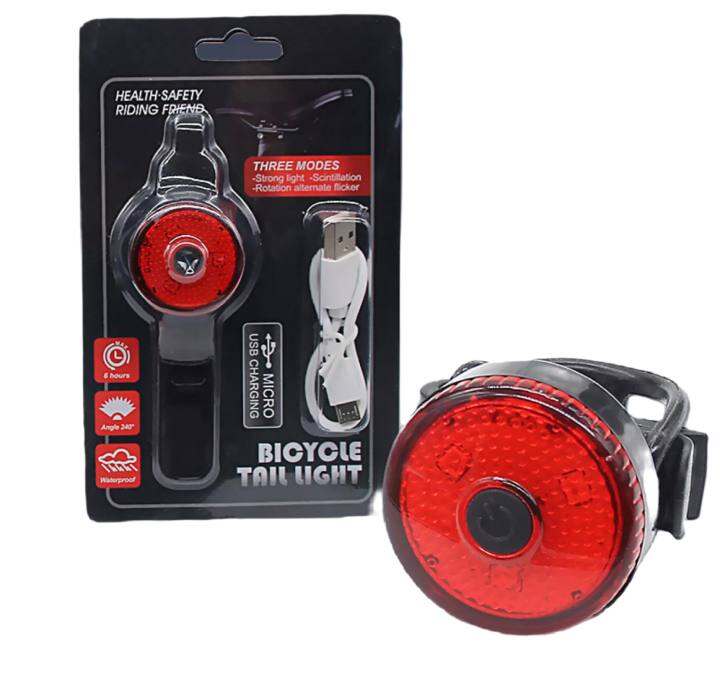 Mini LED Bicycle Tail Light Headlight USB Chargeable Bike Rear Lights ...