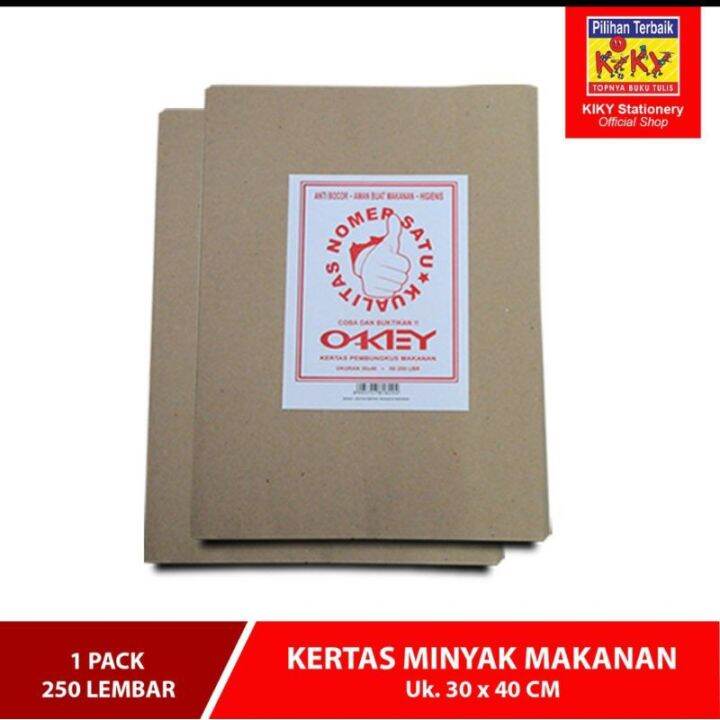 Okey Kertas Minyak Makanan ( Ukuran 30 × 40 cm ) - 1 pack=250 Lembar ...