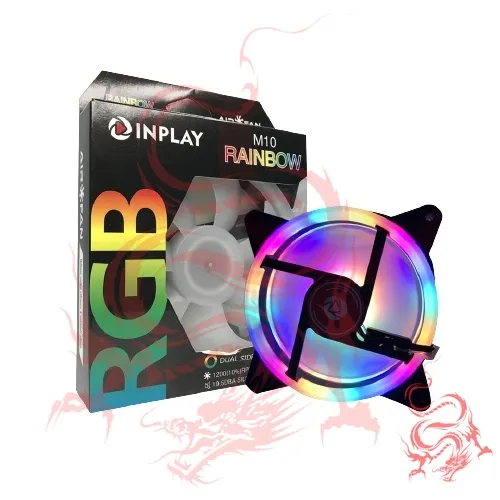 INPLAY M10 RAINBOW RGB FAN 120MM COOLING FAN For PC CASE | Lazada PH