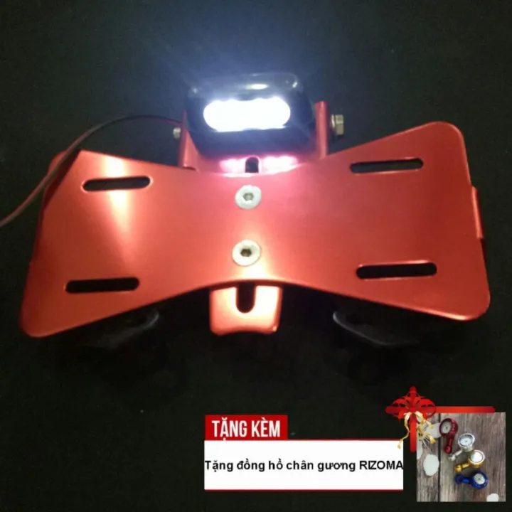 Pass treo biển số Màu ĐỎ có đèn LED gắn xe máy - TẶNG ĐỒNG HỒ CHÂN ...