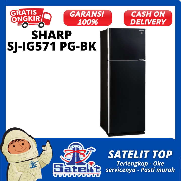 KULKAS / REFRIGERATOR / LEMARI ES SHARP SJ-IG571 PG-BK | Lazada Indonesia