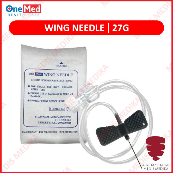 Needle Wing 27G Onemed Jarum Infus Infusion Set Kupu 27 G Sterile ...
