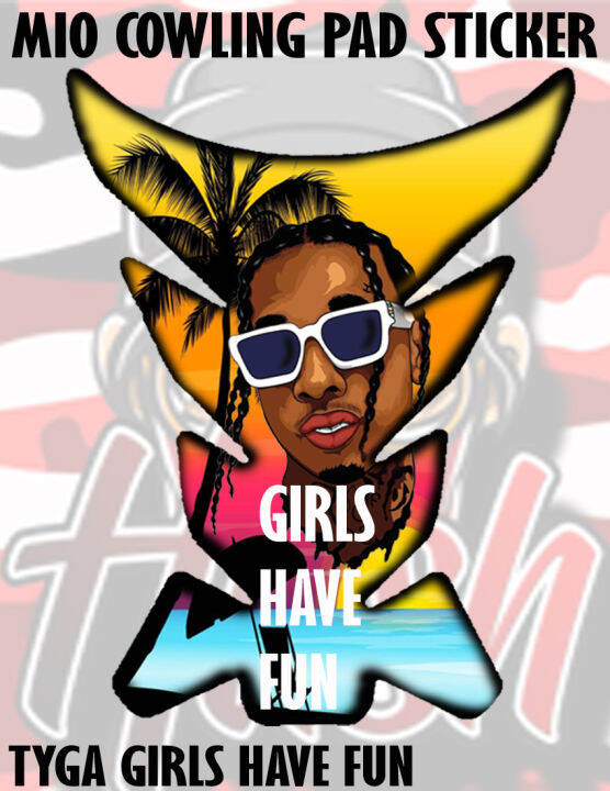 mio cowling pad sticker tyga with free 2 stickers | Lazada PH