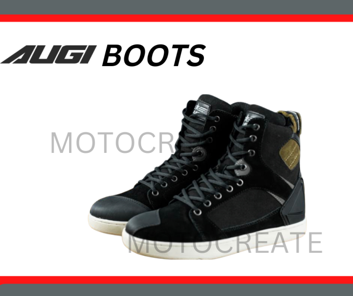 AUGI MOTORCYCLE BOOTS AU10 BLACK | Lazada PH