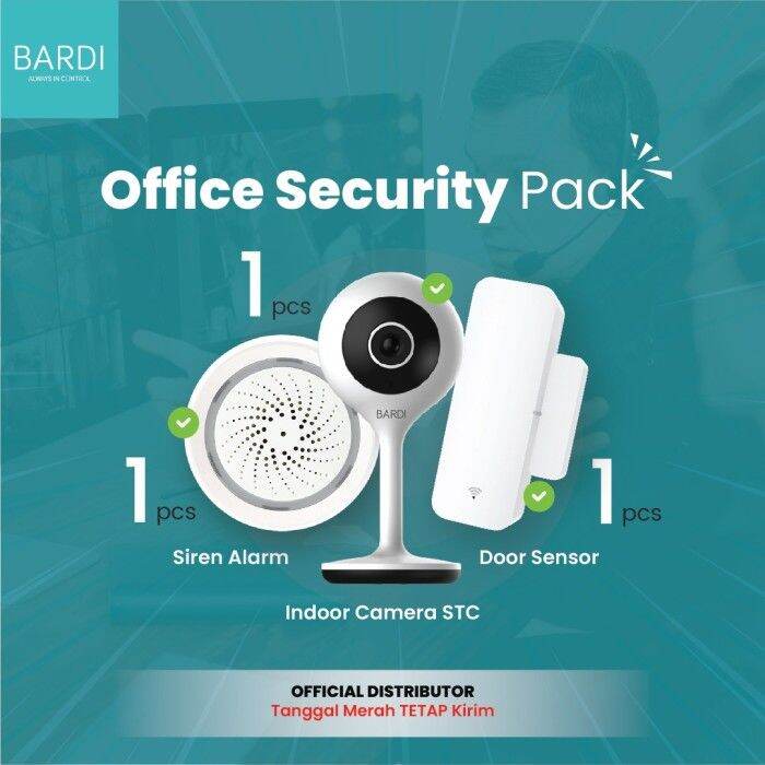 BARDI Office Security Pack Indoor STC Camera Siren Door Sensor WiFi ...