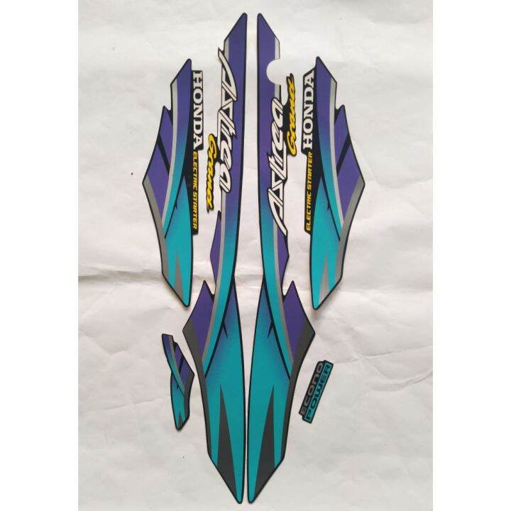 stiker striping honda astrea grand 96 hitam biru | Lazada Indonesia