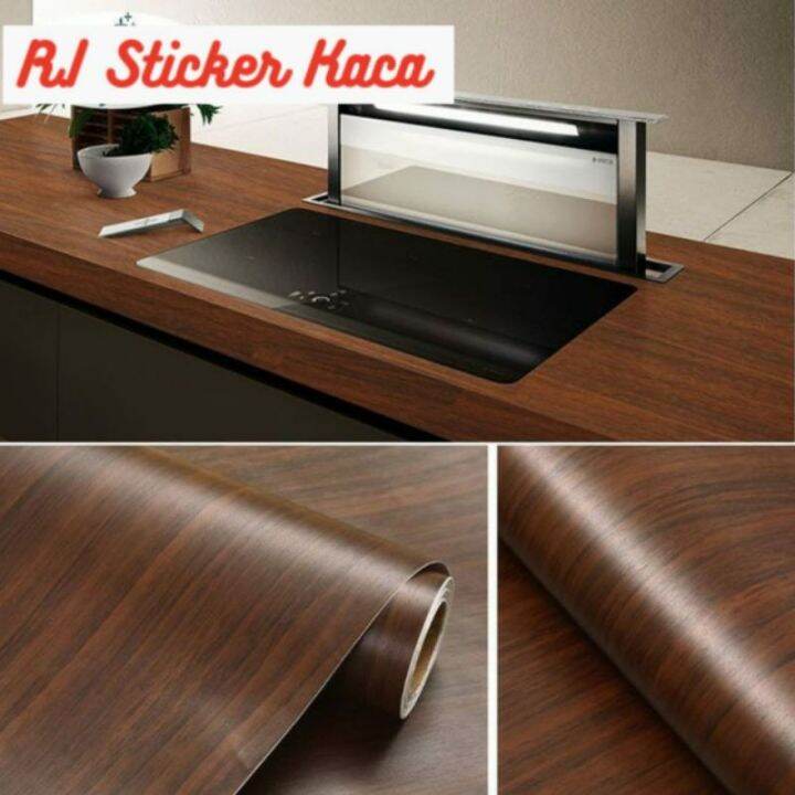 stiker serat kayu / stiker lantai / stiker lemari / stiker dinding ...